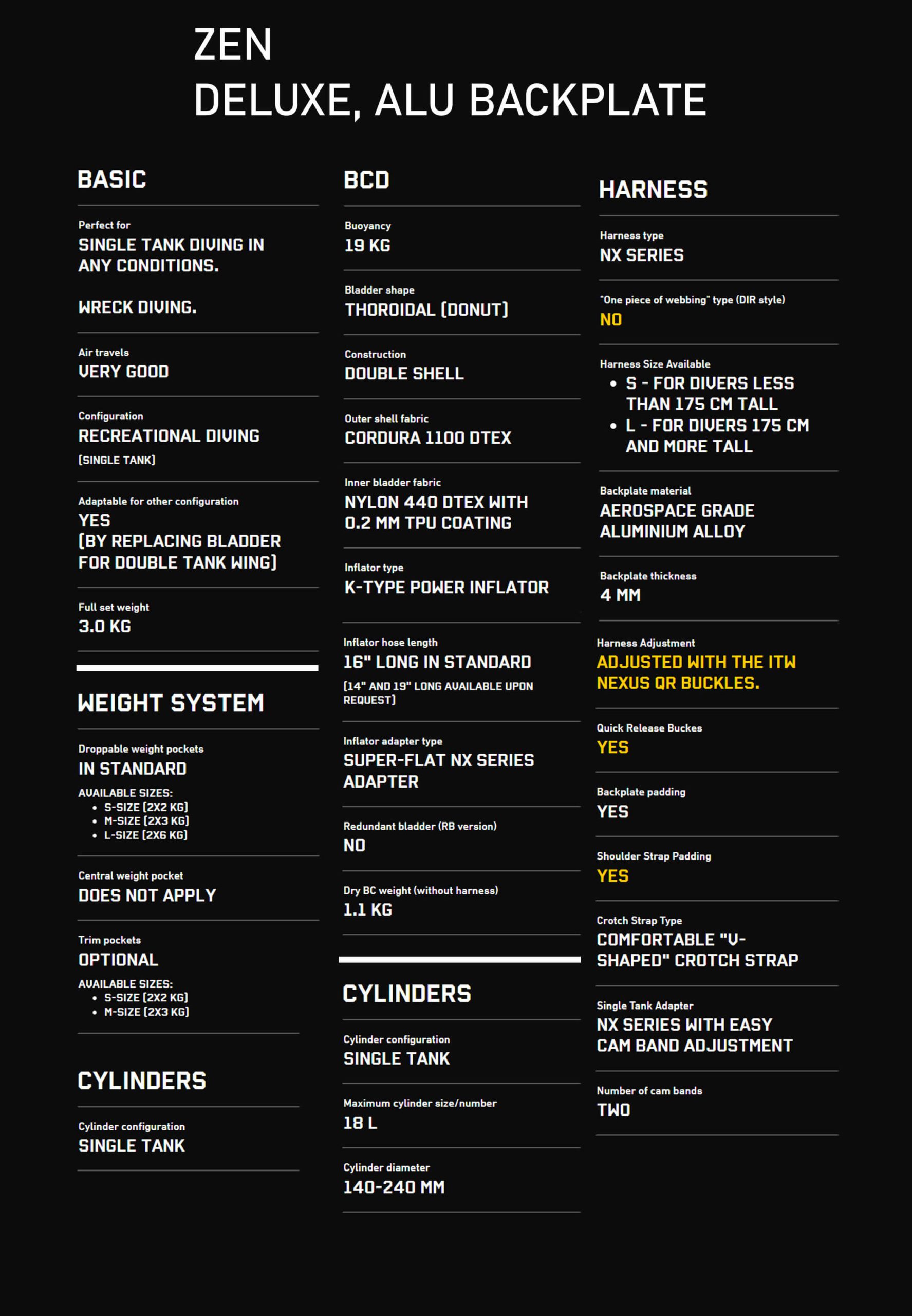 Zen Deluxe BCD Set | Amity Diving Club